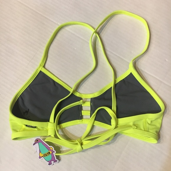 Jolyn Clothing | Swim | Nwt Jolyn Highlighter Yellow Tomcat Bikini Top ...